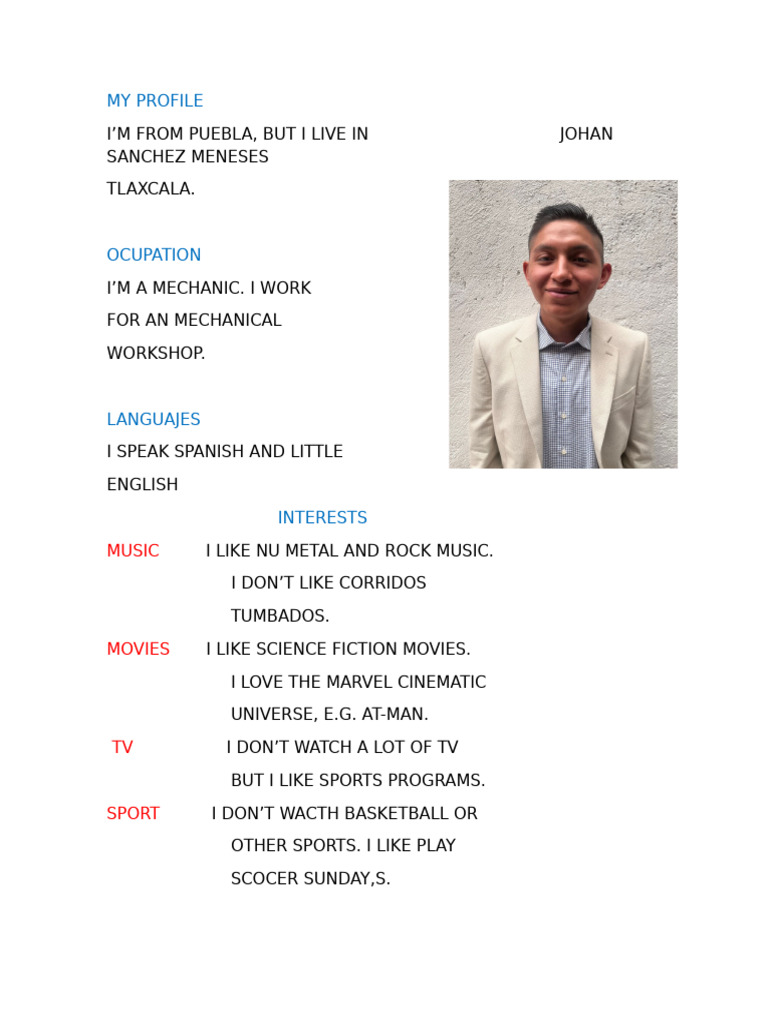 Profile of Johan Sanchez Meneses | PDF