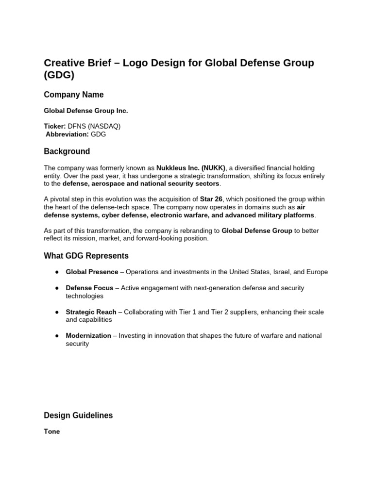 Creative Brief GDG | PDF