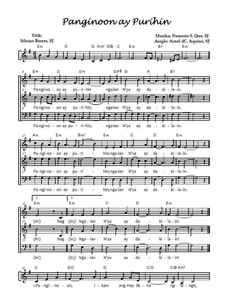 Trinity Communio PANGINOON AY PURIHIN Que | PDF