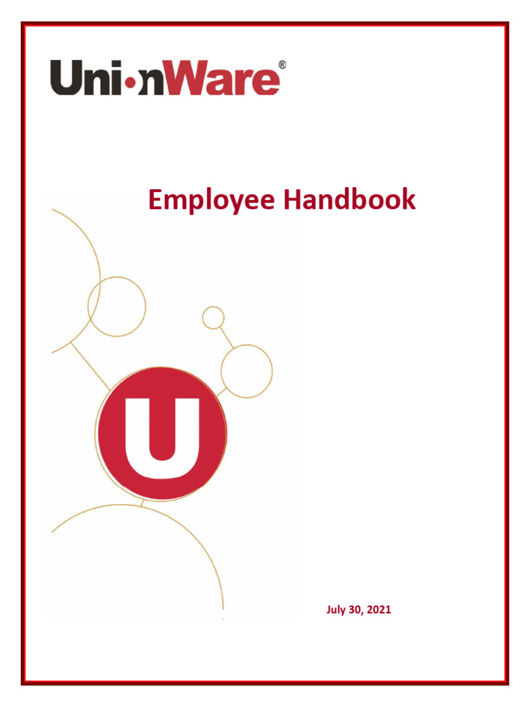UnionWare Employee Handbook 2021 | PDF | Workweek And Weekend | Per Diem
