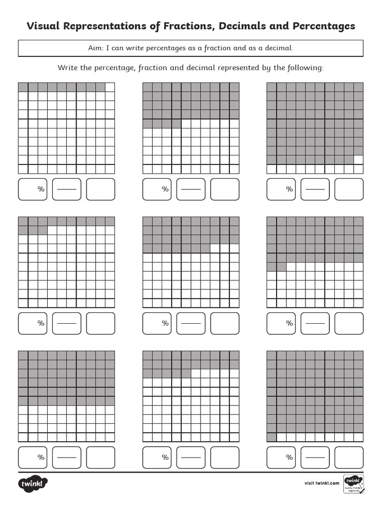 t2 M 2454 Year 5 Visual Representations of Fractions Decimals and ...
