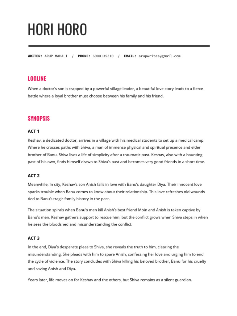 Original HORI HORO Synopsis | PDF