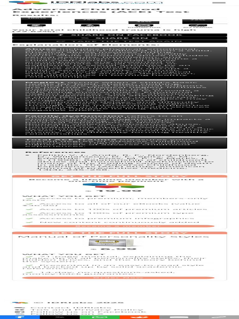 Understanding Your ACE Test Results | PDF | Child Abuse | Psychological ...