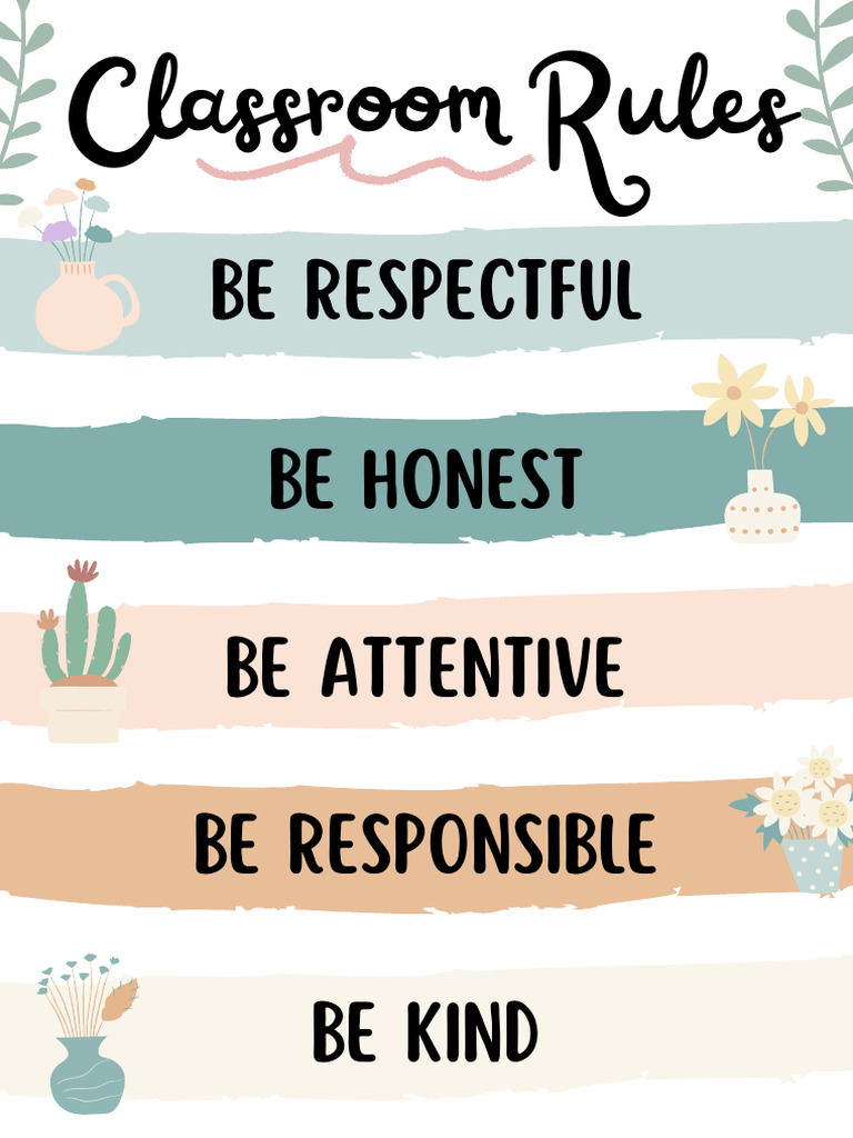 Classroom Rules Pastel Floral 20250621 220157 0000 | PDF