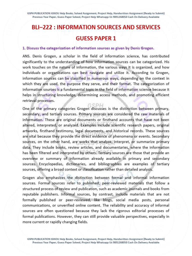 Bli-222 e Guess Paper Gsph@9891268050 | PDF | Bibliography | Information