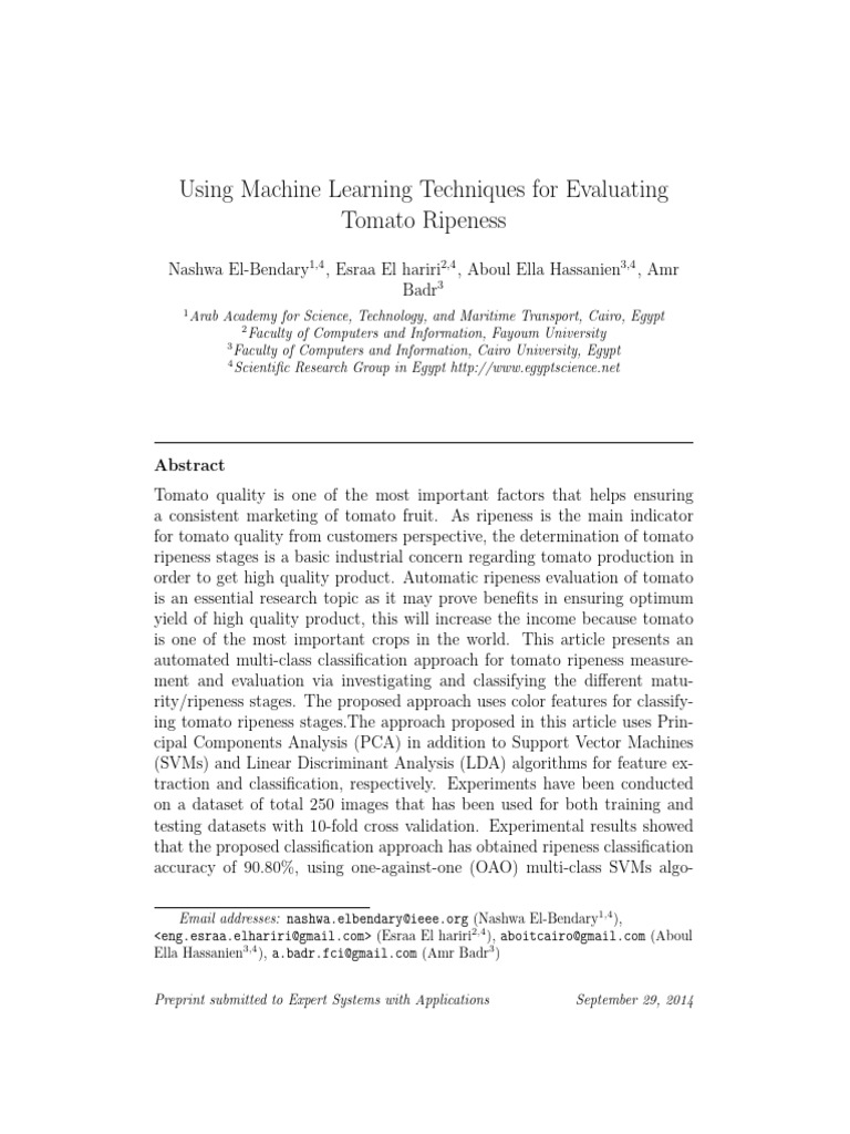 Using Machine Learning Techniques For Ev | PDF | Support Vector Machine | Principal Component ...