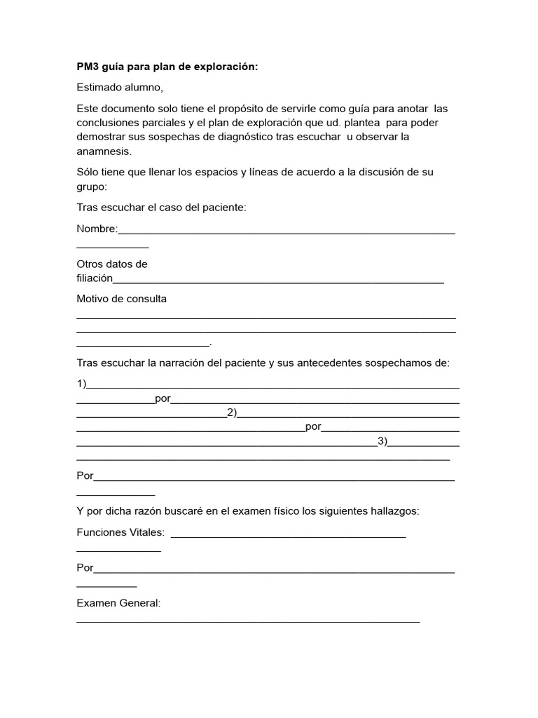 PM3 Guia Plan de Exploración | PDF