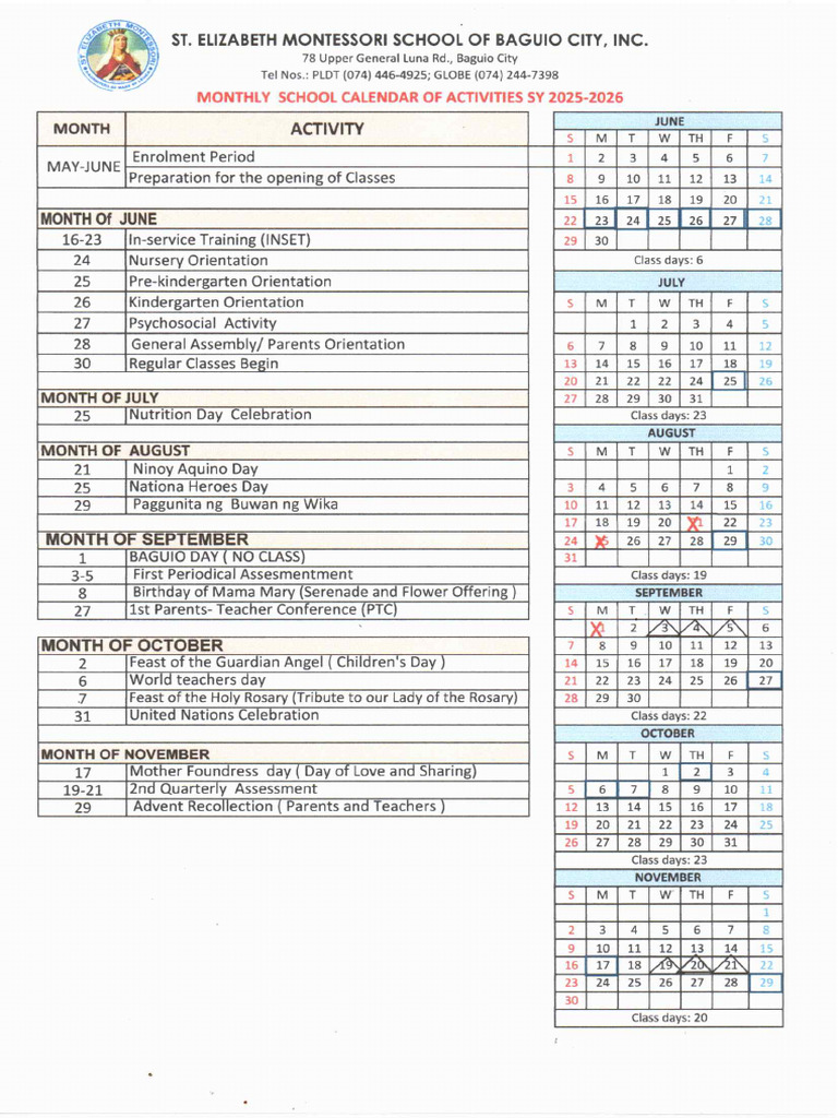 School Calendar | PDF