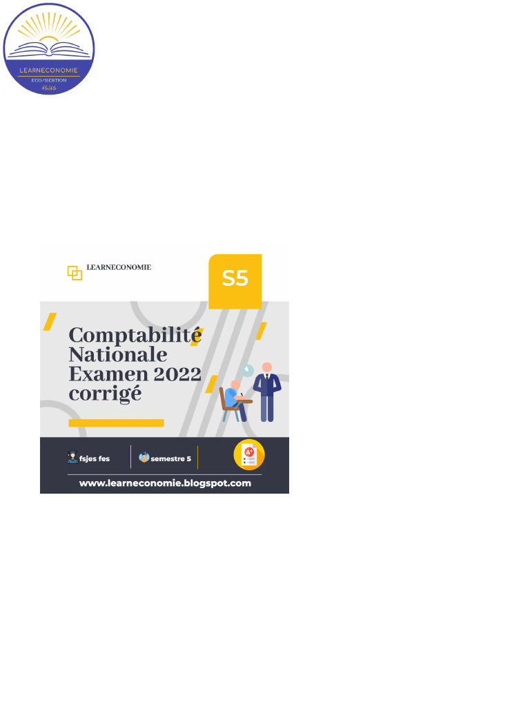 Comptabilité Nationale s5 Semestre 5 2022 Fsjes Fes | PDF
