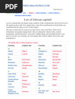 List of African Countries Capitals | PDF | Africa | Geography