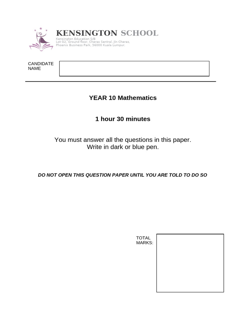 Y9 Spring Term Mathematics P2 | PDF