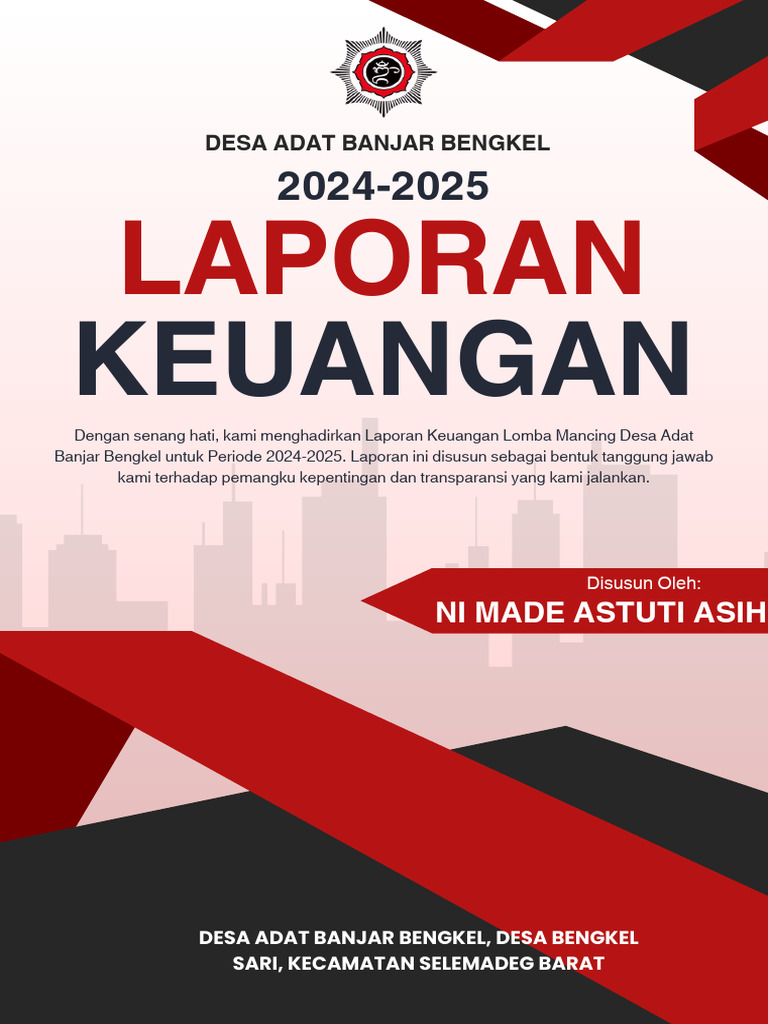 Laporan Keuangan Lomba Mancing Desa Adat Part 1-Part 3 | PDF