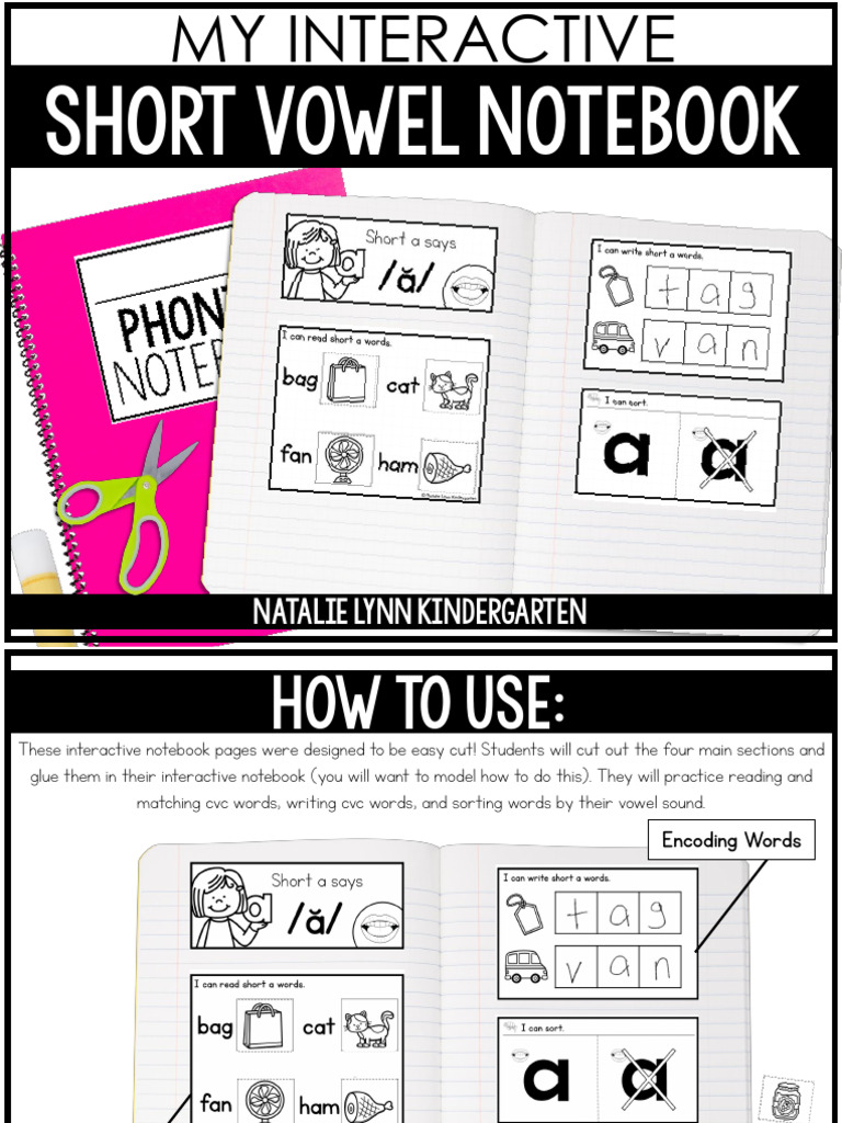 Short Vowel Interactive Notebook | PDF | Phonics | Teaching