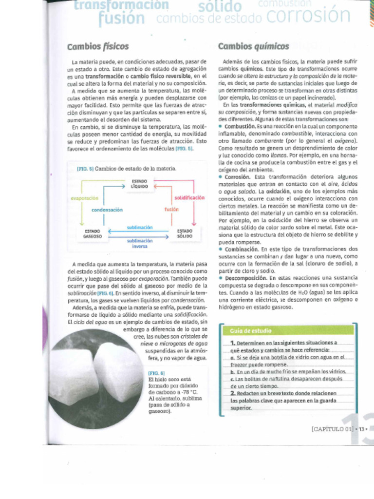 Cambios Físicos y Químicos | PDF