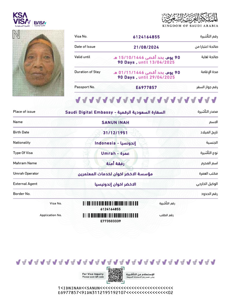 153 - Visa 12 September 2024 Luwuk - 48 Pax | PDF