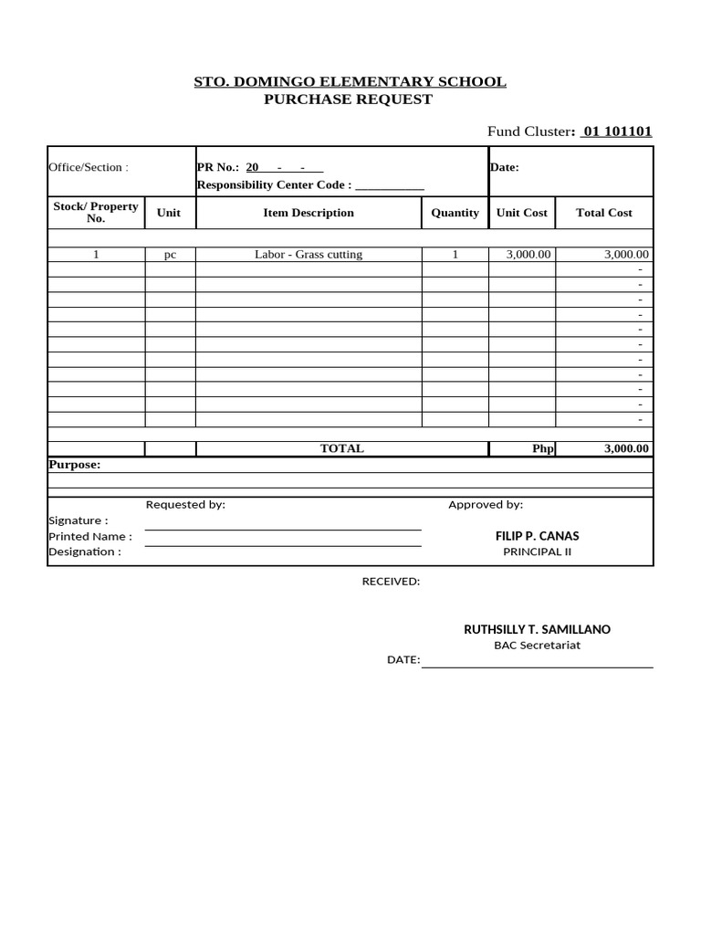 Purchase Request Printing | PDF