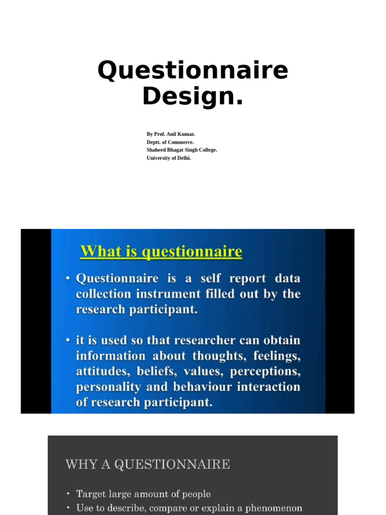 Effective Questionnaire Design Guide | PDF | Cost Of Living | Question
