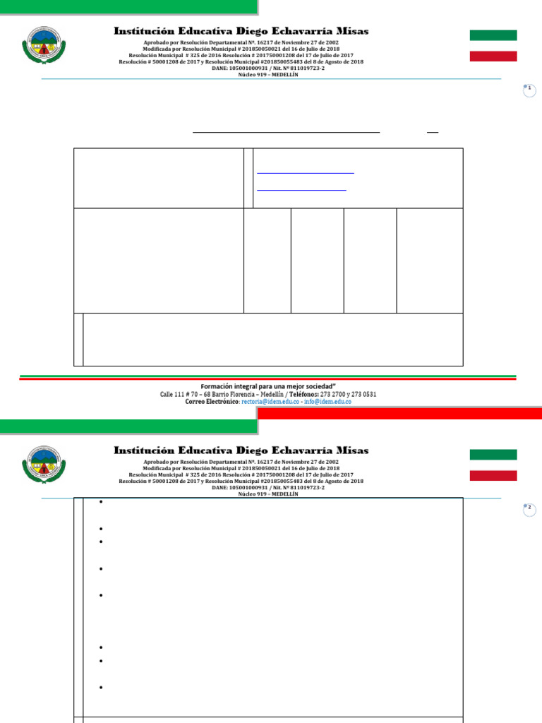 Guía Nº 1 Grados 9 Núcleo Ciencias Sociales y Humanas Áreas Ciencias Sociales, Ética y Religión ...