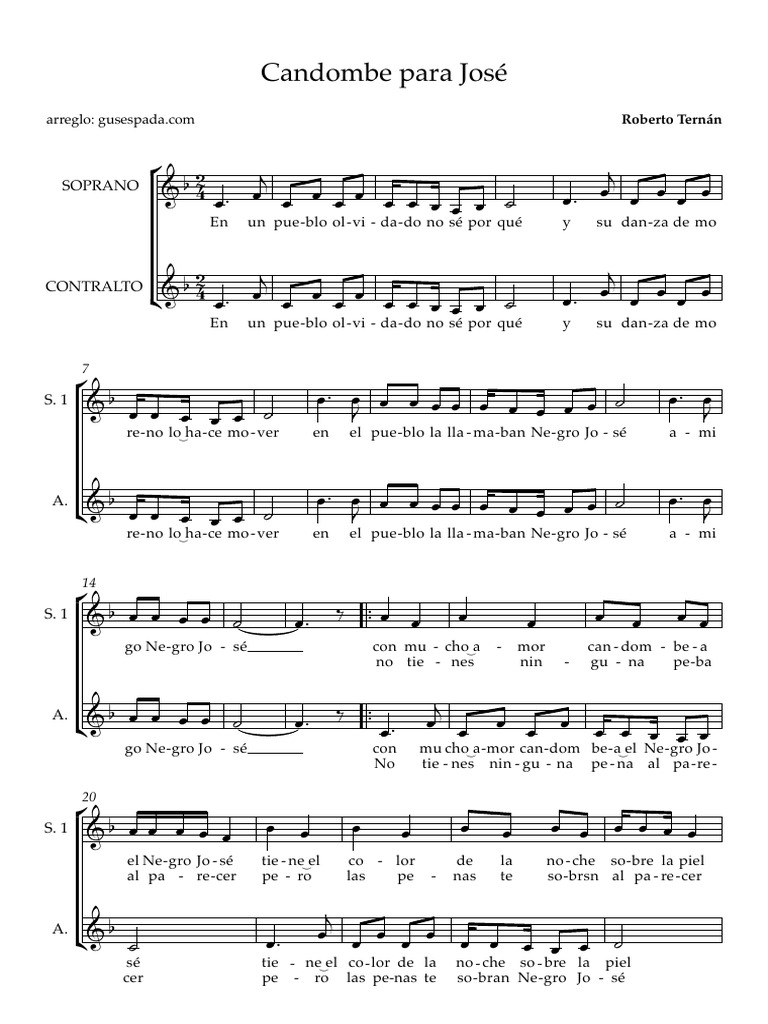 Candombe para José - SA | PDF