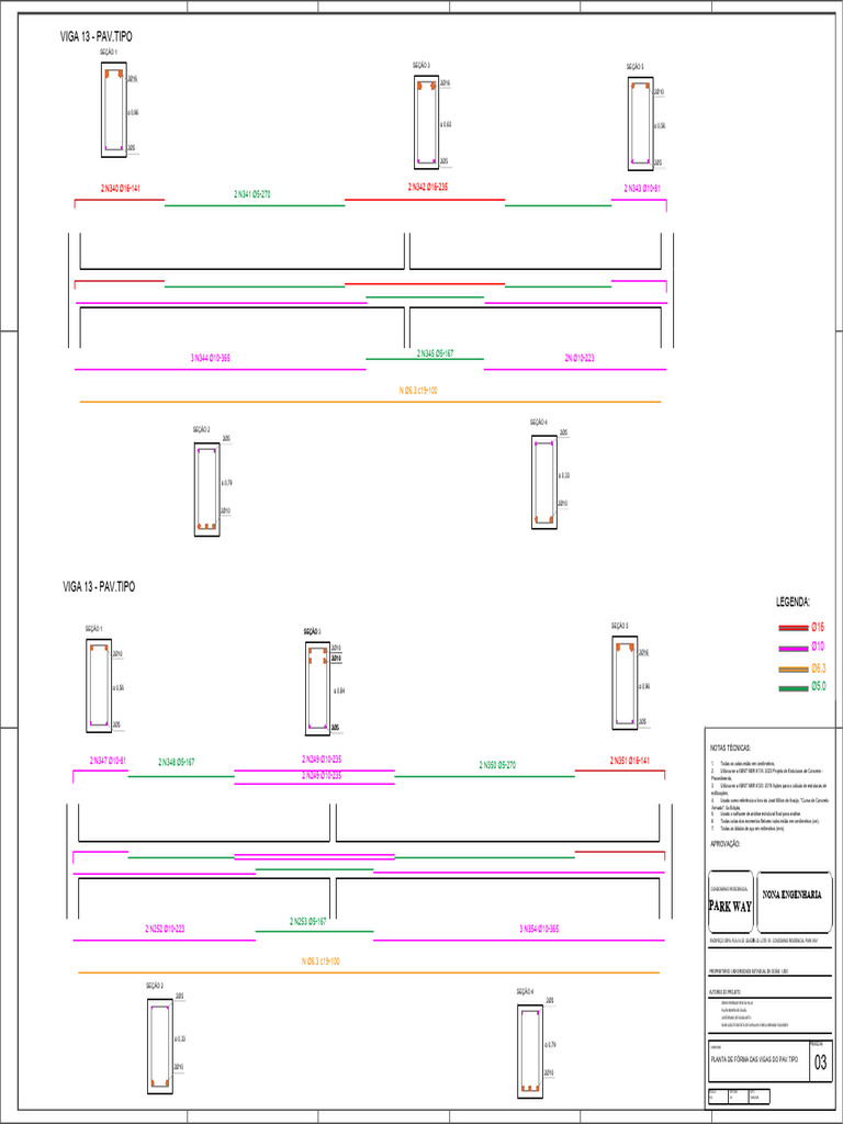 Planta de Forma Vigas | PDF | Setor imobiliário | Engenharia Civil