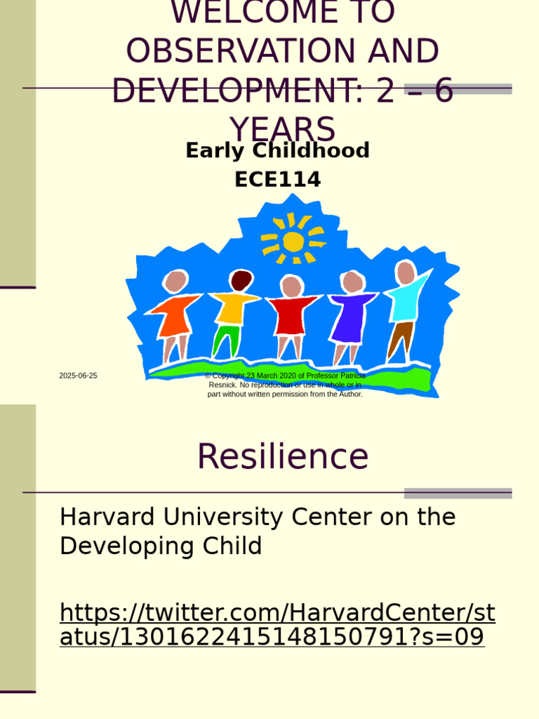 Ece114 Welcome To Observation and Development 2 - 6 Years | PDF ...