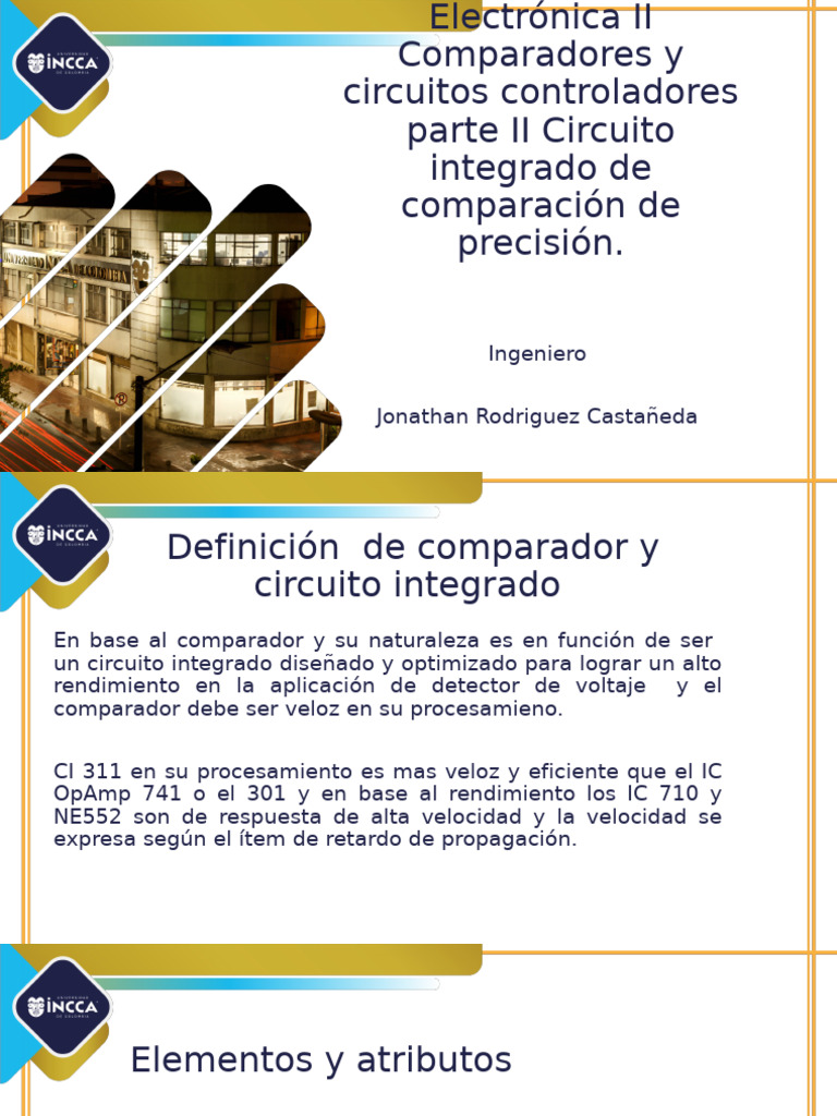 Comparadores y Circuitos Controladores Parte II Circuito Integrado de ...