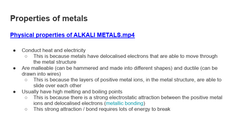 Key Properties of Metals | PDF