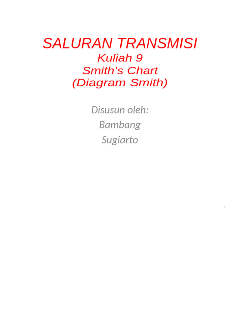 Panduan Diagram Smith untuk Impedansi | PDF