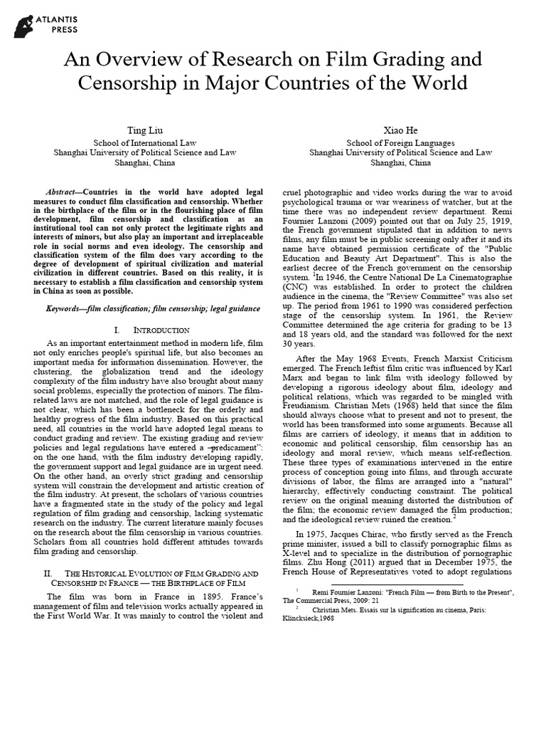 Global Film Censorship Overview | PDF | Human Trafficking | Copyright ...