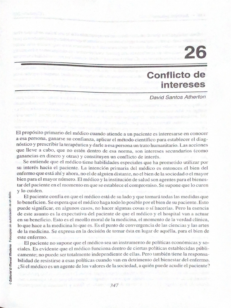 Conflicto de Intereses | PDF