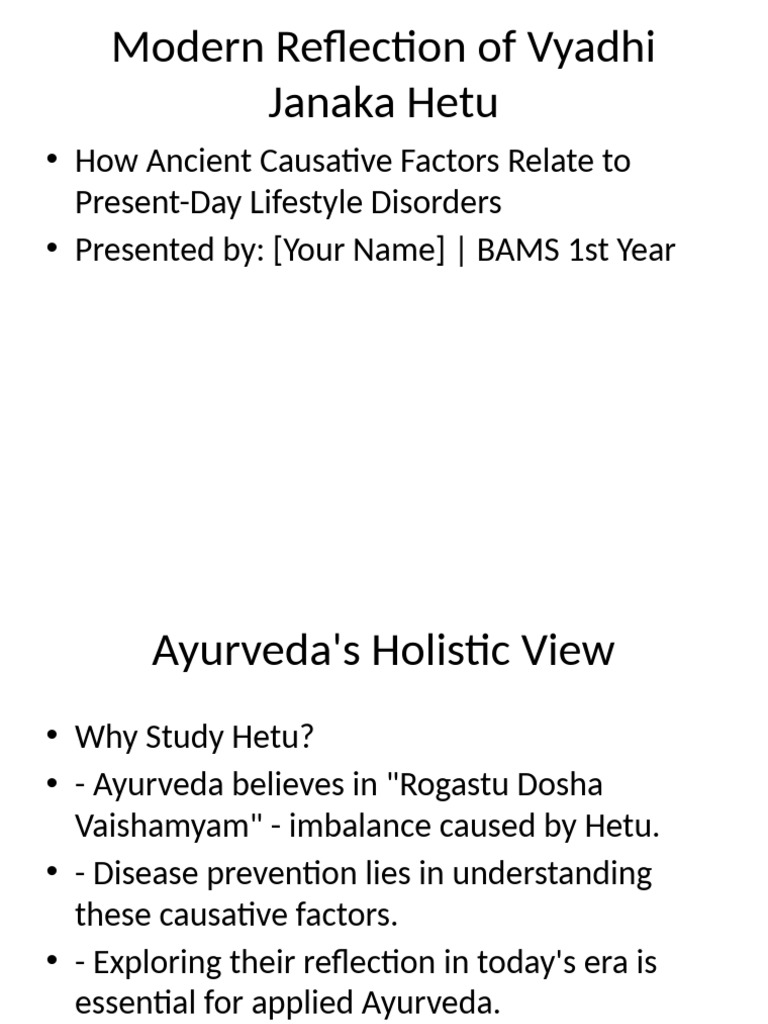 Vyadhi Janaka Hetu | PDF | Ayurveda | Medicine