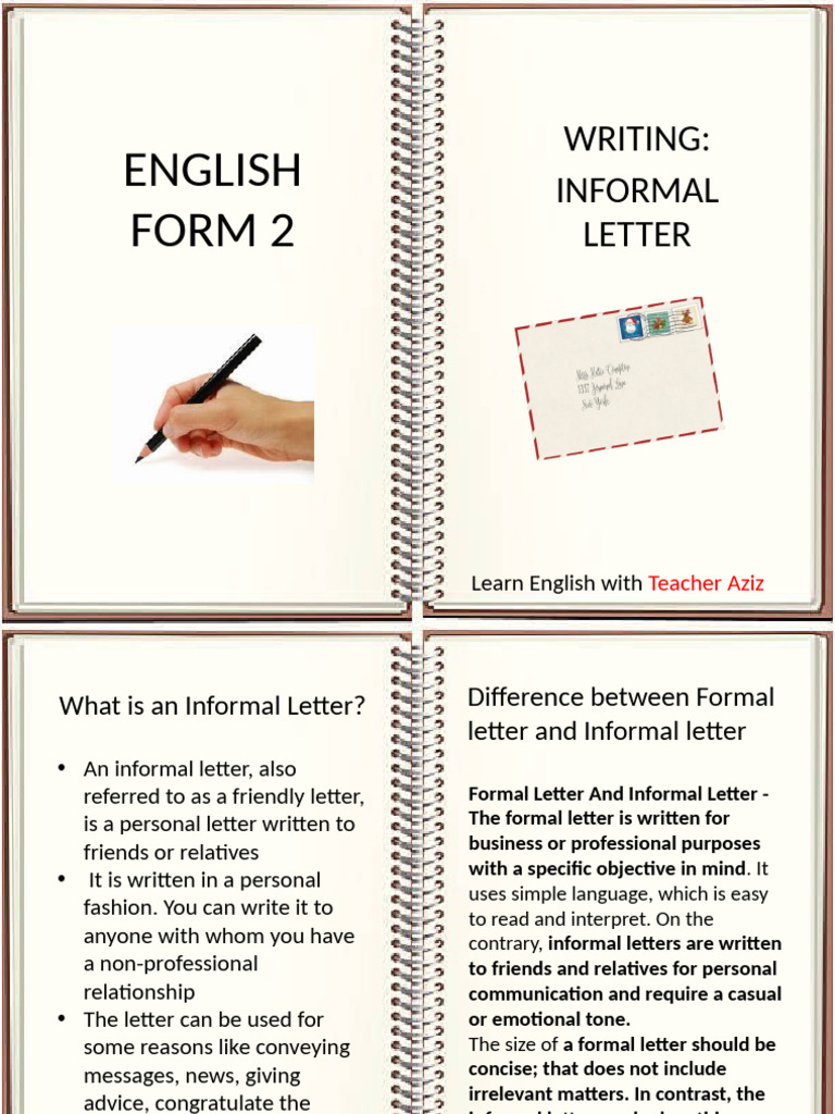 English Form 2 Informal Letter | PDF | Human Communication | Communication