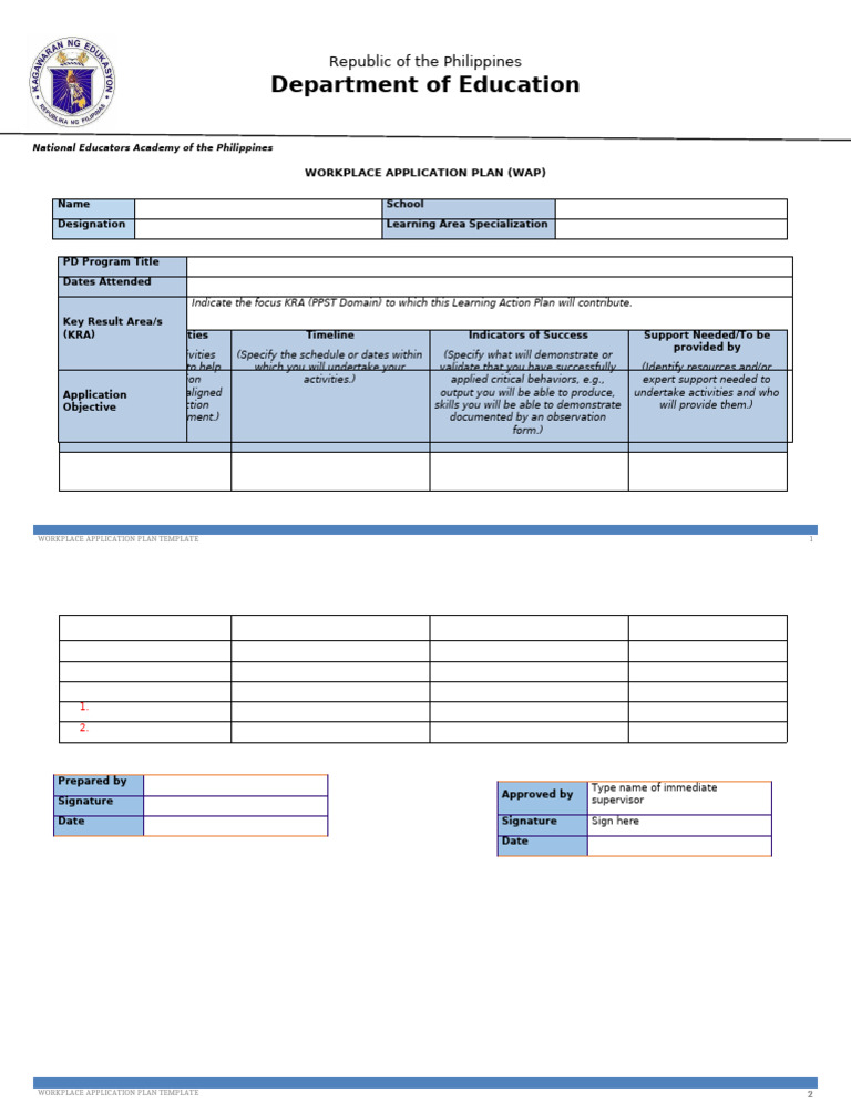 DLP Workplace Application Plan | PDF