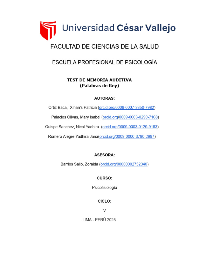 Informe Palabra de Rey | PDF | Memoria | Aprendizaje