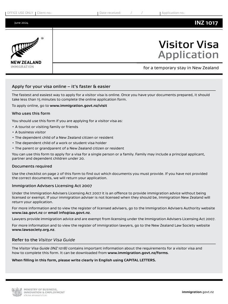 Inz 1017 | PDF | Travel Visa | Credit Card