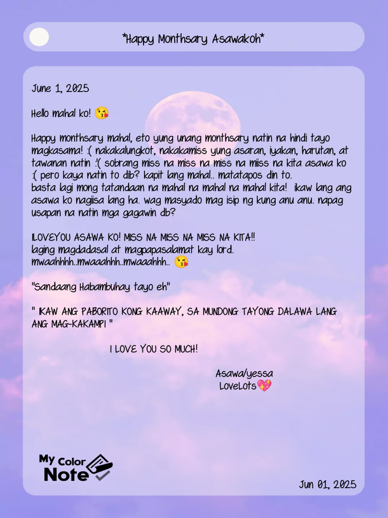 Happy Monthsary Asawakoh | PDF