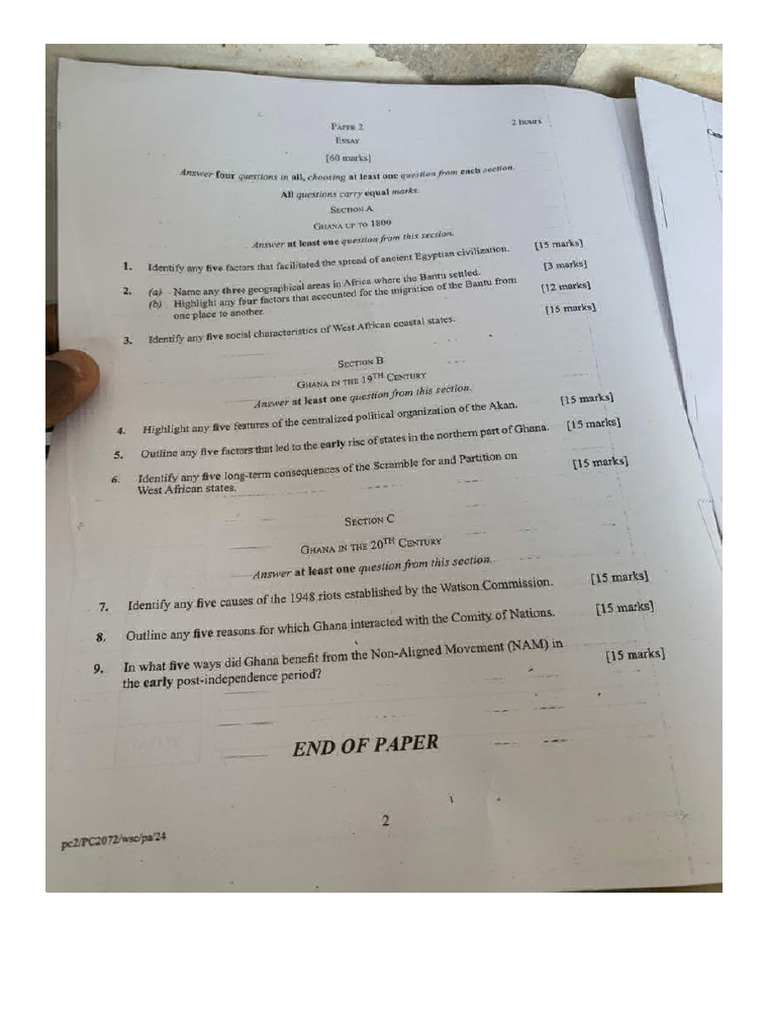History 2025 Possible Questions | PDF