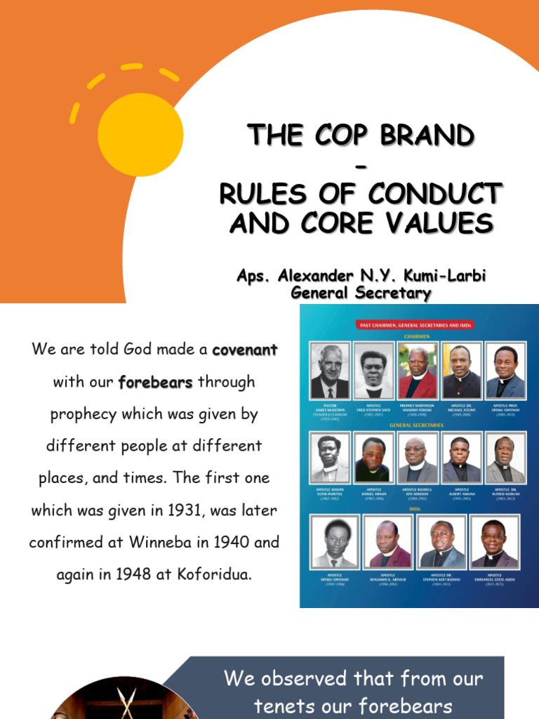 CoP Rules of Conduct and Core Values | PDF | Christian Church ...