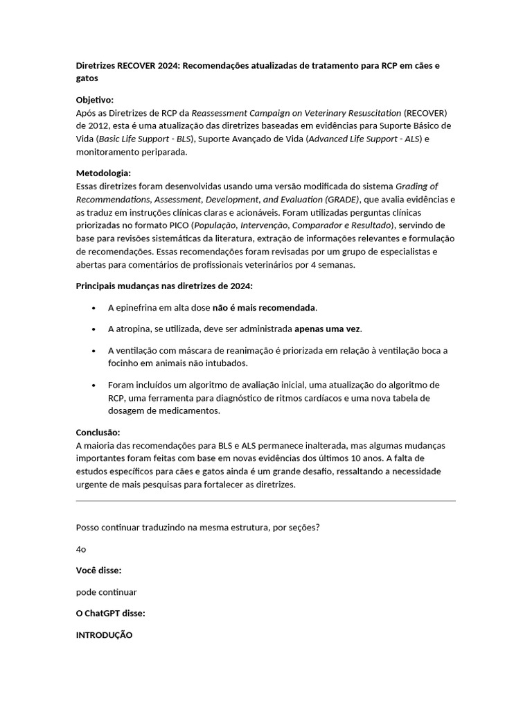 Diretrizes RECOVER 2024 | PDF | Reanimação cardiopulmonar | Medicina ...