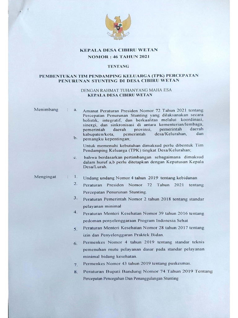 Pembentukan Tim Pendamping Keluarga Percepatan Penurunan Stunting ...