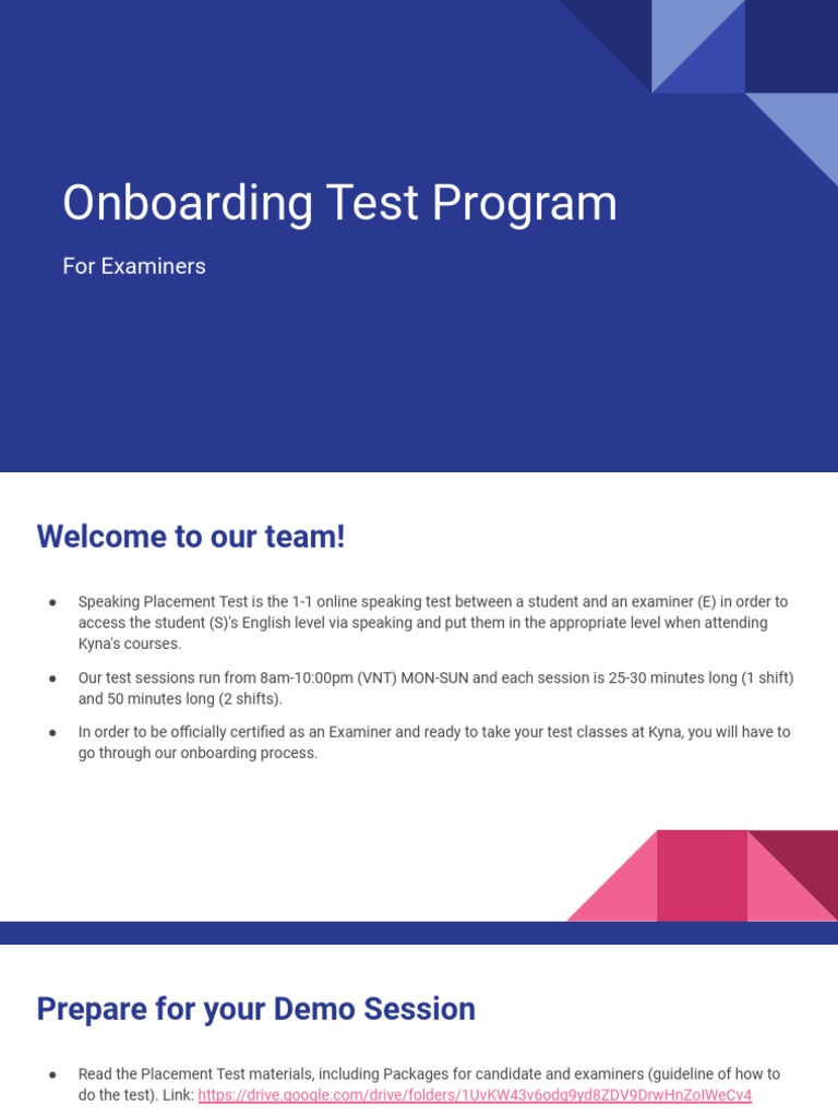 Onboarding Test Program 2024 | PDF