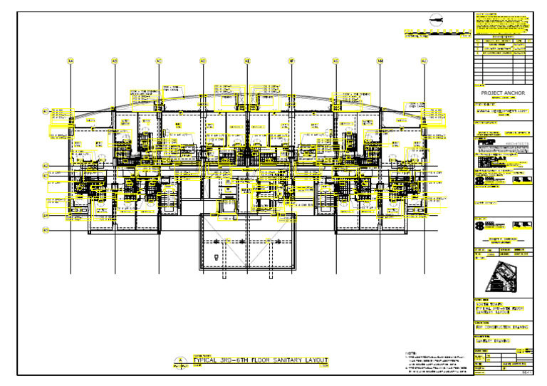 Se-11 NT Typical 3rd-6th Floor Sanitary Layout | PDF