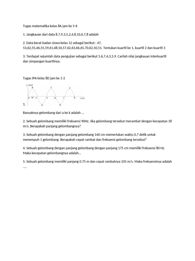 Tugas MTK Dan Ipa Jumat | PDF