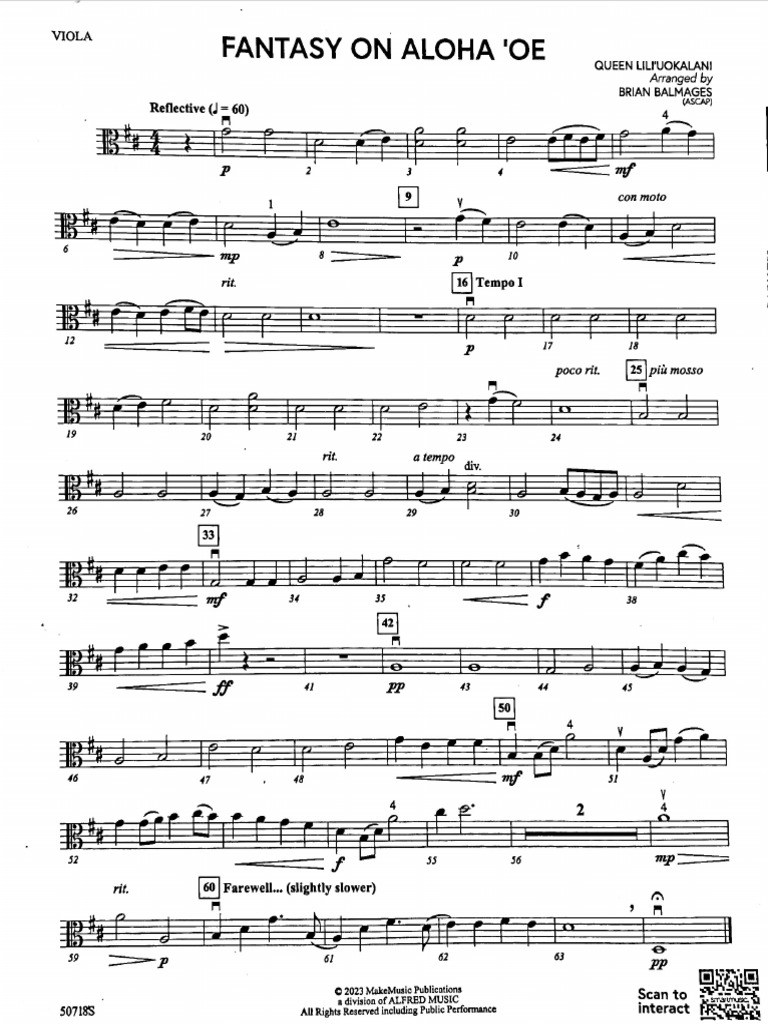 Viola Fantasy - Aloha 'Oe | PDF