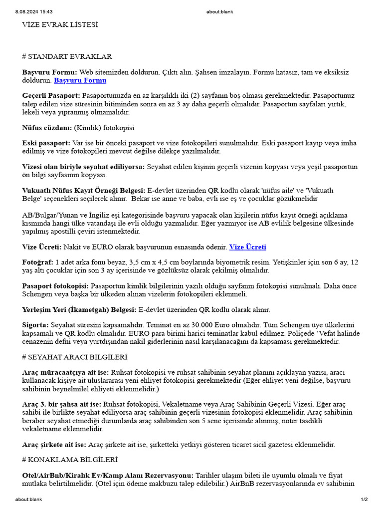 Kosmos Gerekli Evraklar | PDF