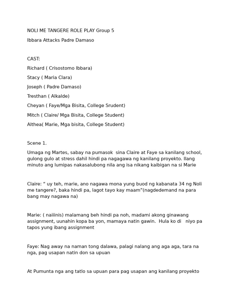 Rizal Role Play Script | PDF