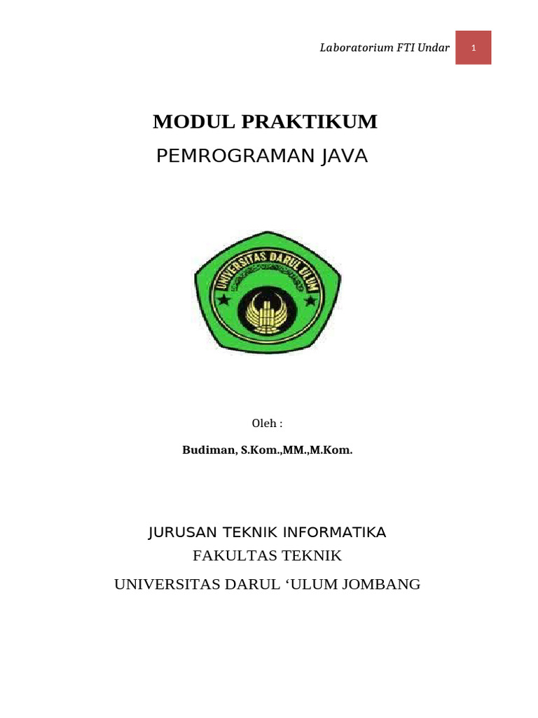 Modul Praktikum Pemrog Java | PDF