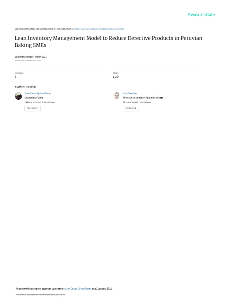 Lean Inventory Management Modelto Reduce Defective Productsin Peruvian ...