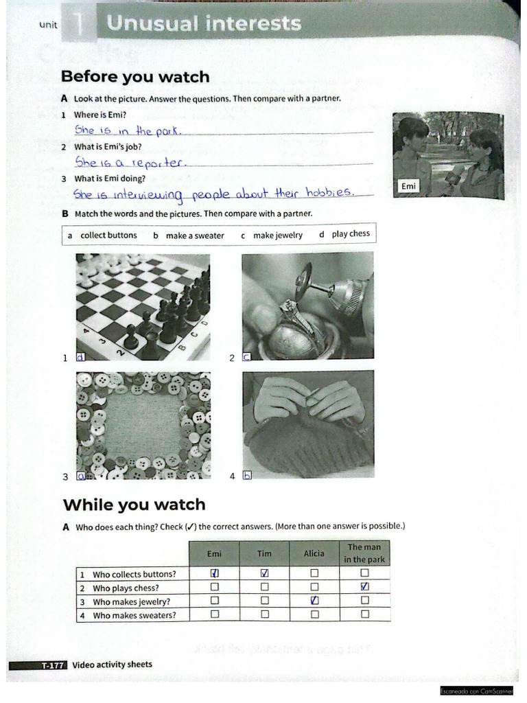 JANELLA CORNEJO - VIDEO ACTIVITY. - An Interest | PDF