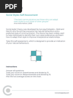 Social Styles Self-Assessment Guide | PDF | Psychology | Behavioural ...